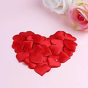 Dzrige 100 Pcs Heart Shaped Petals Love Heart Shaped Sponge Petals Romantic Red Heart Confetti For Party Decoration Handmade DIY Petals Birthday Table Wedding Valentine Day Supplies
