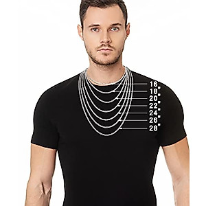 Fiusem 3.5mm Silver Colored Chains, Silver Plated Cuban Link Necklace for Men and Women, Stainless Steel 20 Inch