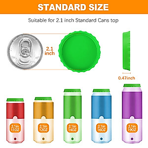 CoguZed 6Pcs Silicone Soda Can Lids, BPA Free Reusable Pop Can Lids, Lids Or Protectors For Beer, Juice, Beverages Fits Standard Soda Cans (Solid Color + Camouflage)