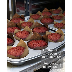 Tulip Muffin Liners, 250 Pcs Cupcake Liners, Grease-Proof Cupcake Wrappers of 3 Colors for Wedding and Birthday by DF DUAlFERV