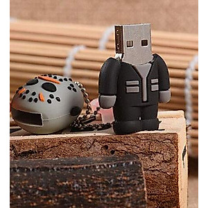 2.0 Jason Voorhees Killer Halloween 32GB USB External Hard Drive Flash Thumb Drive Storage Device Cute Novelty Memory Stick U Disk Cartoon