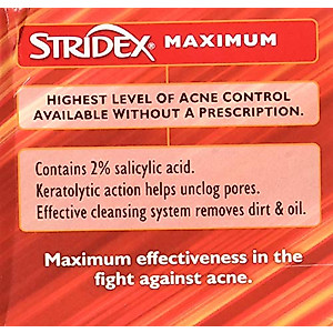 Stri-dex Pads Maximum Strength, 3 Pack of 55 Pads