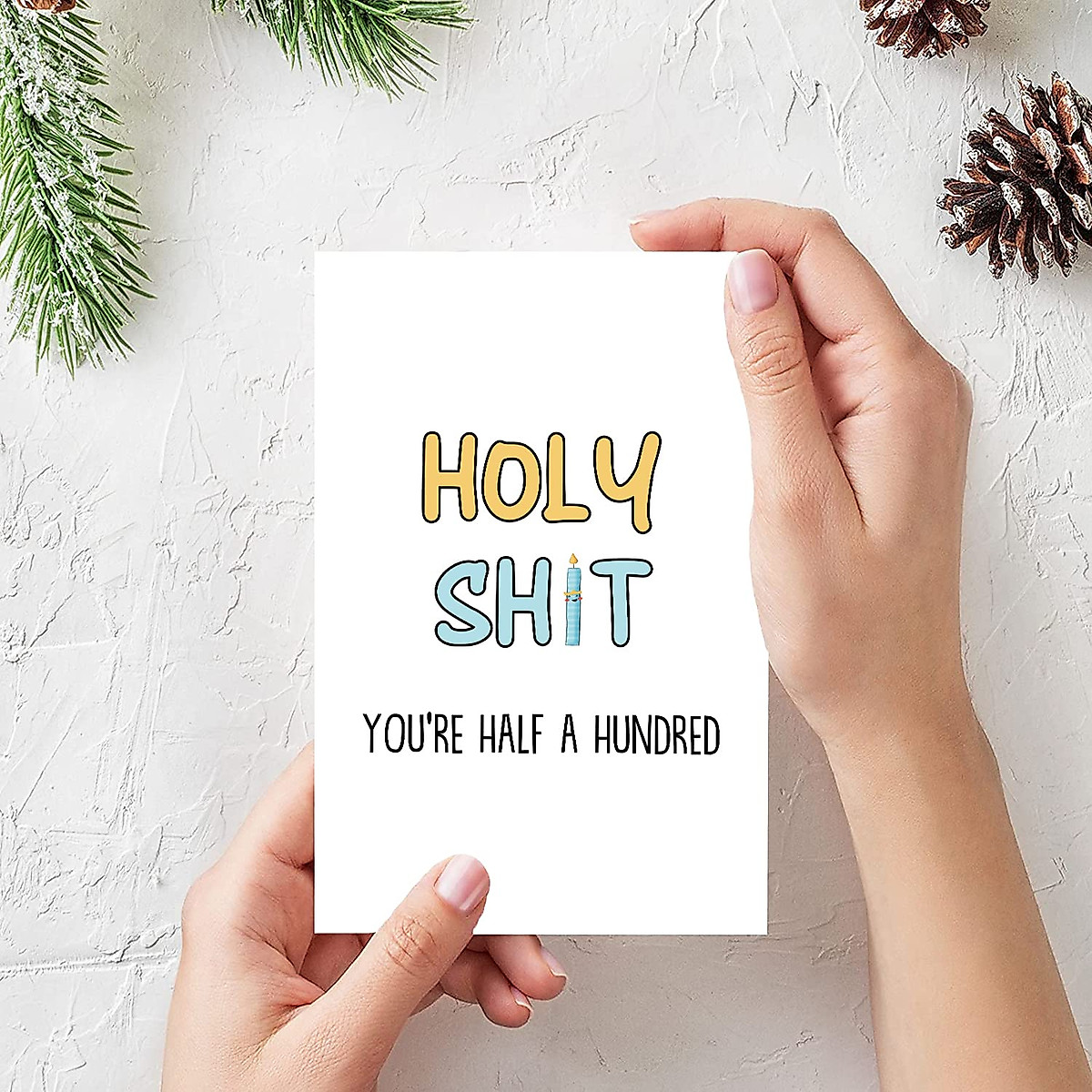 Funny 50th Birthday Card, Rude 50 Years Old Birthday Card for Friend Him Her, 50 Birthday Gift for Men Women