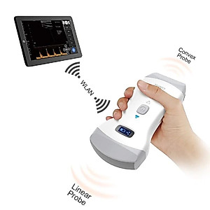 CONTEC Veterinary Wireless Ultrasound Handheld Dual for Animals-Probe Color Doppler Diagnostic System 32 Channel Rechargeable.Suitable for Home,Pets Clinic,Pets Hospital and Other Occasions