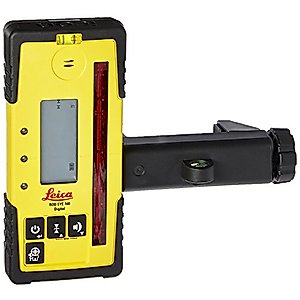 Leica RE 160 Digital Rugby Rod Eye 160 Digital Rotary Laser Receiver, Yellow