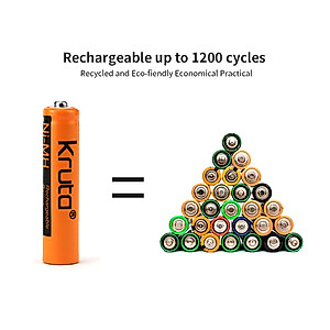 Kruta NI-MH AAA Rechargeable Battery 1.2V 700mah hhr-55aaabu AAA Batteries for Panasonic Cordless Phones, Remote Controls, Electronics, Solar Lights (Pack 8)