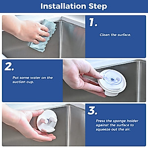 Scrub Sponge Holder for Kitchen Sink - Suction Cup Sponges Holder - Sink Sponge Caddy Organizer Daddy Holder (1 Pack)