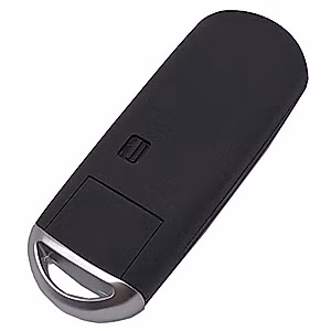 Remote Smart Key Fob Shell Case Fit for Mazda 3 CX-3 CX-5 WAZSKE13D01 662F-SKE13D01 3 Buttons Replacement Keyless Entry Car Key Fob Cover (Silver, 3 Buttons)