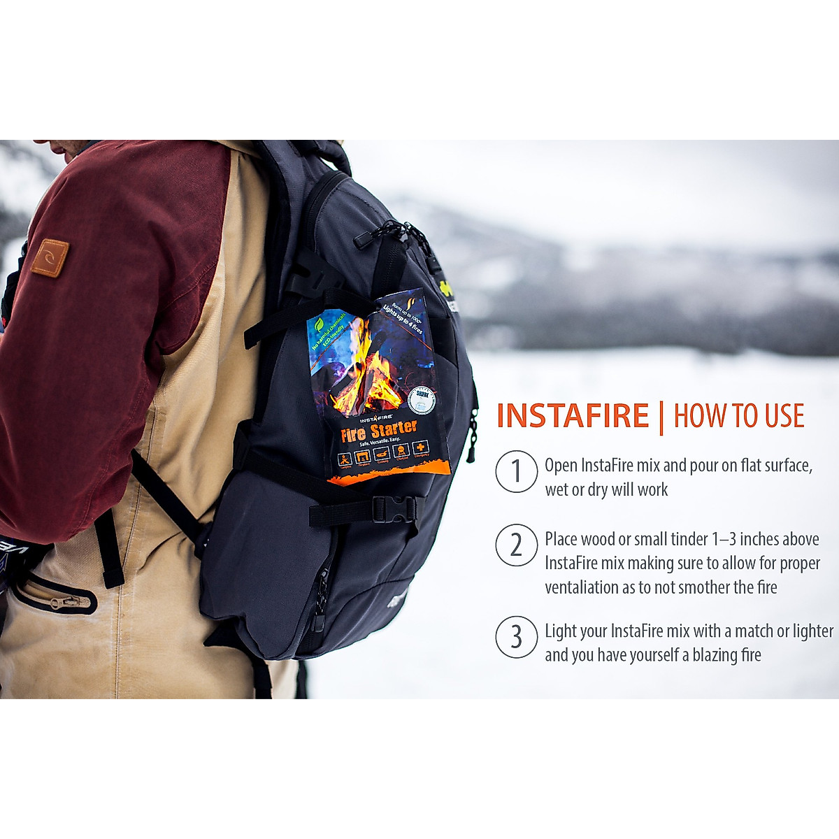 (5 Gallons) Insta-Fire Granulated Fire Starter, All Natural, Eco-Friendly, Lights up to 625 Total Fires in Any Weather, Awarded 2017 Fire Starter Of The Year