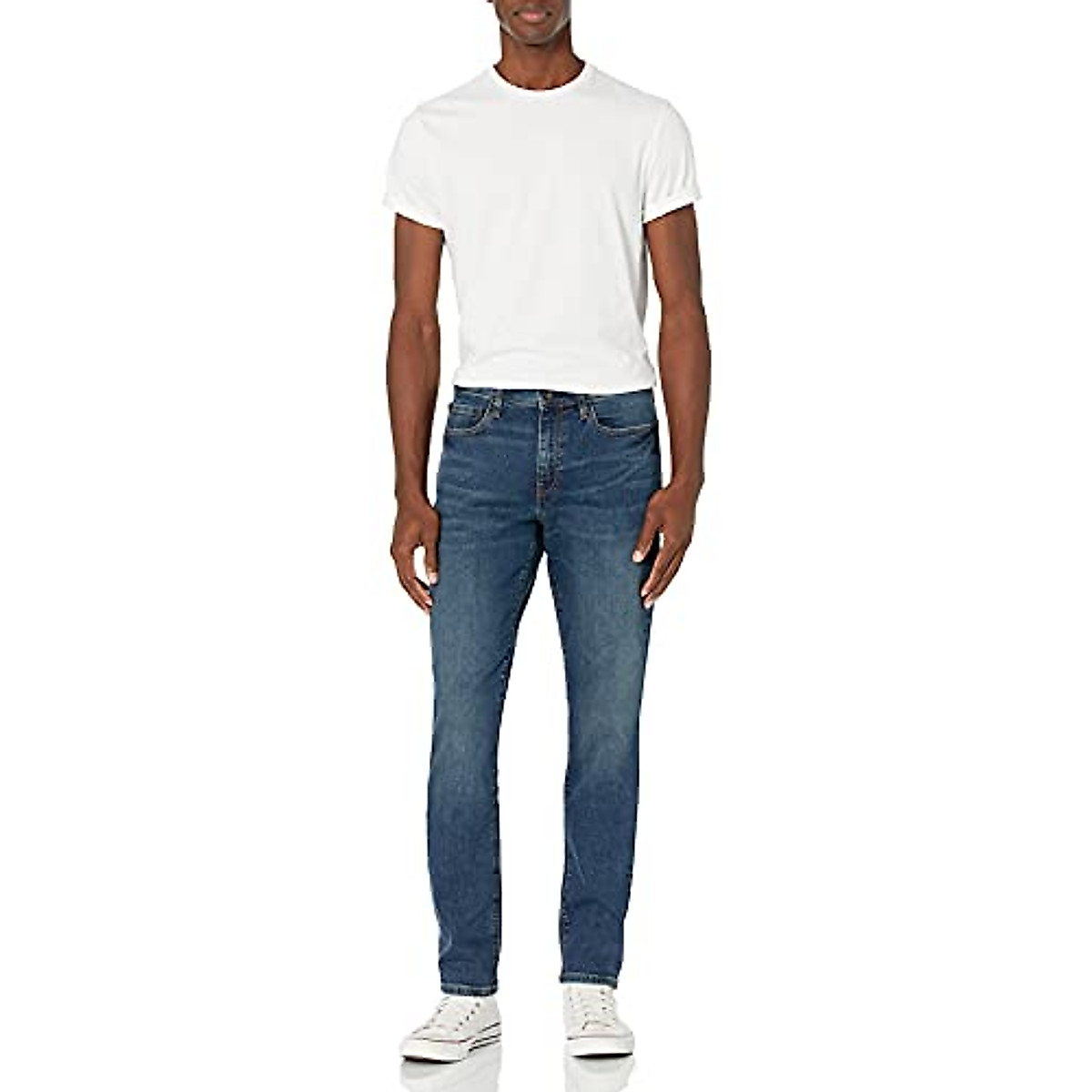 Amazon Essentials Men's Comfort Stretch Slim-Fit Jean (Previously Goodthreads), Medium Blue, 30W x 36L