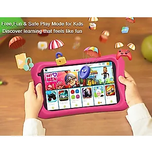 NOBKLEN Kids Tablet 7 Inch Tablet - 2GB RAM and 32GB Storage, 3000mAh Battery, Dual Cameras, and Parental Controls