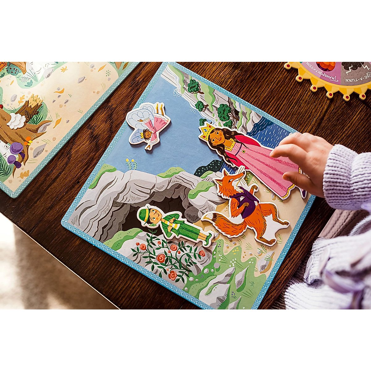 eeBoo: Fairytale Spinner, Collect The Elements & Tell a Story, Create Your Own Story as You Play, for 2 to 4 Players, for Ages 5 and up