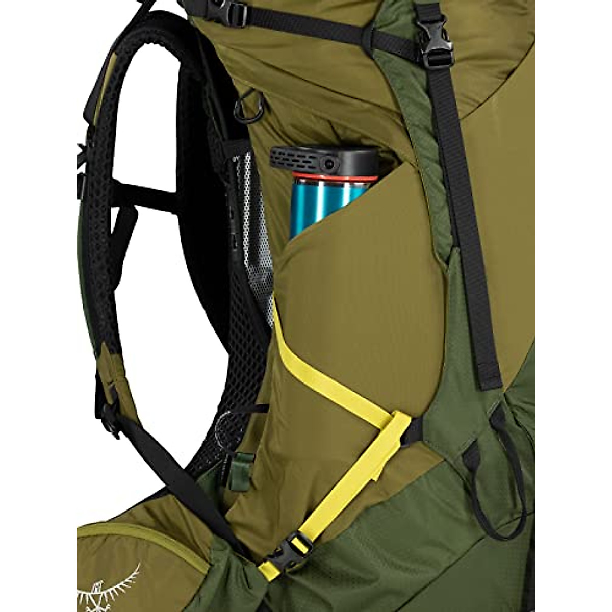 Osprey Atmos AG LT 50L Men's Backpacking Backpack, Night Shift/Scoria Blue, S/M