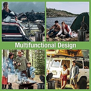 XXL Portable Toilet for Camping, 19.7"H Super Large Retractable Potty for Adults, Adjustable Height, with Liquid Waste Gel, Toilet Bag (Black)