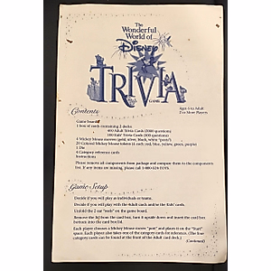 Wonderful World of Disney Trivia Game in Collectible Tin