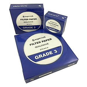 Filter Paper, Qualitative, Grade 3, 90 mm (Diameter) Pack of 100 Sheets
