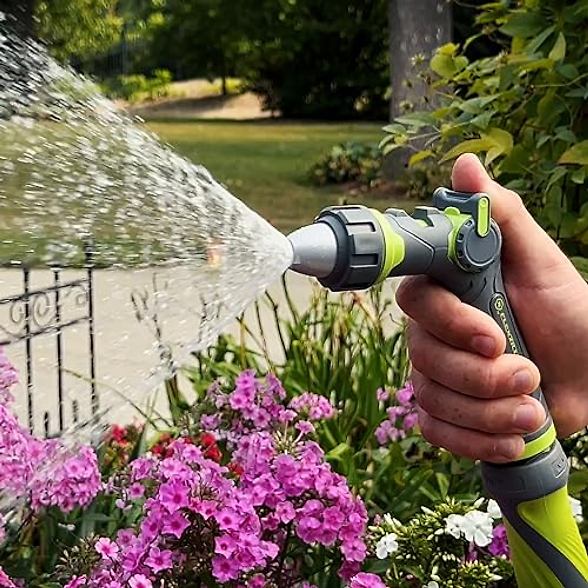 Flexzilla Garden Hose Nozzle - Heavy Duty Twist Action Adjustable Flow, NFZG51-E, ZillaGreen™