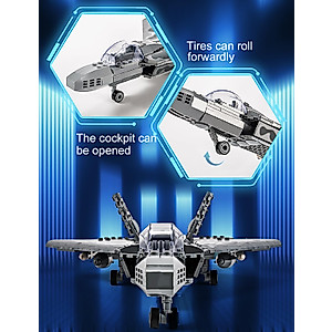 SEMKY Military Series F-22 Raptor Fighter Jet Air Force Building Block Set (626 Pieces) -Building and Military Toys Gifts for Kid and Adult