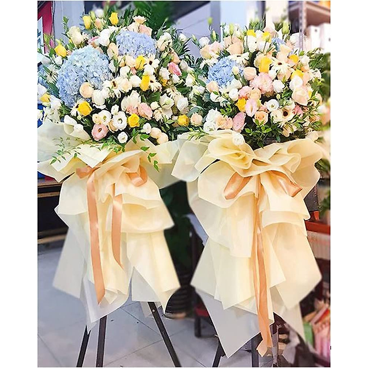 JOSON 30 sheets/6 colors Flower wrapping paper Korean solid color translucent flower shop floral gift bouquet flower wrapping paper Matte paper