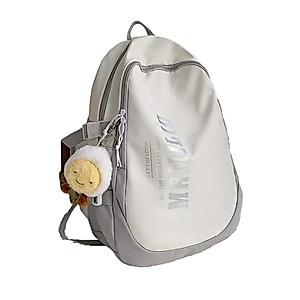 HIQUAY Kawaii Japanese Korean harajuku cute aesthetic backpack teenage school gift for birthday Christmas (grey)