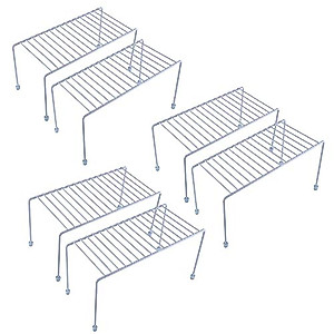 yaenoei Kitchen Shelves, Cabinet Organization Mini Storage Shelf, White,Set of 6