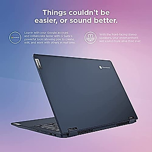 Lenovo Flex 5i Flagship Chromebook 13.3" FHD 2-in-1 Touchscreen Laptop, Intel Core i3-1115G4 (Up to 4.1GHz, Beats i5-1035G7), 8GB RAM, 192GB Storage(128GB SSD + 64GB SDCard), WiFi, Chrome OS, Blue