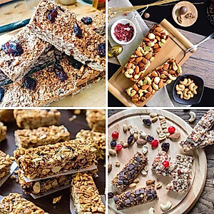 AFINSEA 3 PCS Granola Bar Mold Silicone Mold,Rectangle Cereal Energy Bar Mold Butter Mold for Ganache, Chocolate Bar, Truffles, Cheesecake, Pudding(8-Cavity)