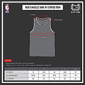 Ultra Game NBA Los Angeles Lakers Mens Jersey Sleeveless Muscle T-Shirt, Black, Small