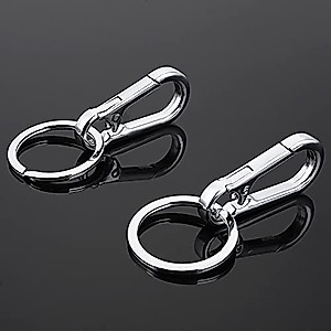 Molain Metal Keychain Carabiner Clip Keyring Key Ring Chain Clips Hook Holder Organizer for Car Keys Finder for Men, 4 Packs
