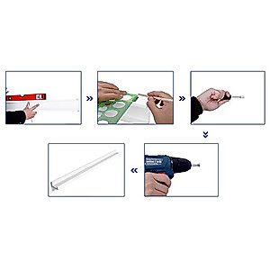 SONGMICS Floating Shelf, Wall Shelf Ledge 3.9 x 43.3 Inches with Front Edge, for Picture Frames, Books, Spice Jars, Living Room, Bathroom, Kitchen, Easy Assembly, White ULWS46WT