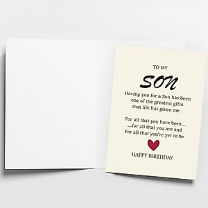 To My Son, Birthday Card for Son, Son Birthday Card, Birthday Card Son, Birthday Card Son, Happy Birthday Son Card, To My Son from Mom, Gifts for Adult Son Gift Ideas, Birthday Card Son Adult