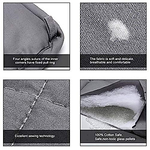 AsFrost Weighted Blankets for Kids and Adults, 60''x80'' 15lbs, 100% Breatehable Cotton with Premium Glass Beads of Heavy Blanket, Can be Used in All Seasons, Dark Grey