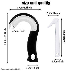 4 Pack Easy Open Ring Pull Can Opener Easy Grip Opener Ring-Pull Helper for Ring Pull Tab Cans Tins Bottles, 2 Sizes