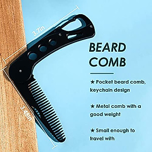 Elitribe Beard Grooming Kit - Light Scent without Overbearing, with a Heavy Metal Comb - Beard Care Kit for men.