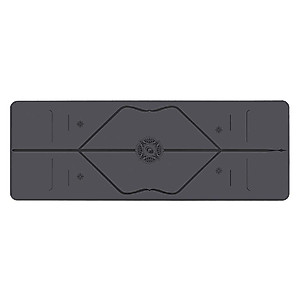 Liforme Gratitude Yoga Mat – Free Yoga Bag Included - Patented Alignment System, Warrior-like Grip, Non-slip, Eco-friendly, Sweat-Resistant, Long, Wide, 4.2mm thick mat for comfort