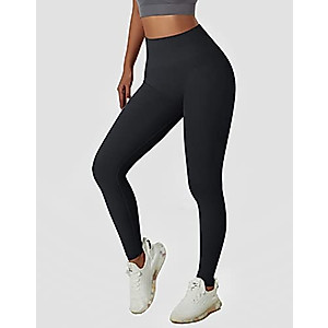DREAMOON High Waisted Seamless Workout Leggings for Women Scrunch Butt Lifting Leggings Gym Booty Tummy Control Yoga Pant Comfort Tights(#1 Upgrade Seamless Amplify Black)