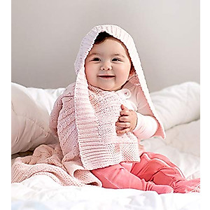 Burts Bees Baby Infant Blanket, Cable Knit, Made with 100% Soft Breathable Organic Cotton, Nursing Blankets, Machine Wash Baby Newborn Essentials, Size 30 x 40 Inch