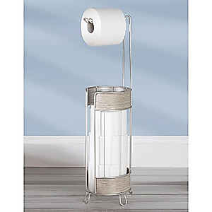 Real Wood Free Standing Toilet Paper Holder