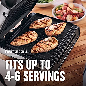 George Foreman Contact Smokeless Select a Temp. Grill, Family Size (4-6 Servings)