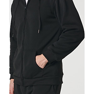 3 Pack: Men’s Fleece Mens Hoodie Long Sleeve Full Zip Up Hoodies for Men Windbreaker Jacket Sweatshirt Workout Running Sports Casual Outdoor Hiking Performance Active Gym Athletic Pullover Set 4, XXL