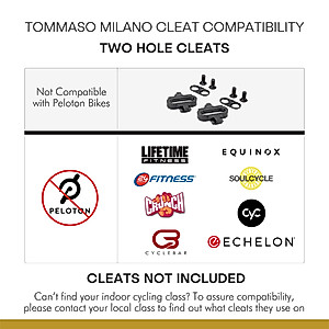 Tommaso Milano Men's Indoor Cycling Shoes Biking Urban Cycling Shoe Apparel Vegan Cycle Shoes Men Compatible with SPD Cleats SPD Cycling Shoes Mens Shoes SPD Shoes SPD Clips Shoes Bike - Black 45