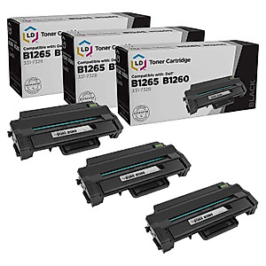 LD LD Products Compatible Replacement for Dell 331-7328 (DRYXV) Set of 3 High Yield Black Toner Cartridges Compatible with Dell B1260dn, B1265dnf, B1260dnf, B1265dfw Printers