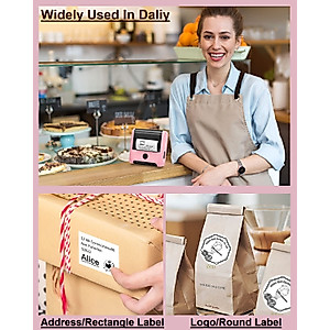 Phomemo M200 Label Makers - 3 Inch 2024 Upgrade M110 Barcode Printer Computer Bluetooth Thermal Label Makers,for Android iOS Windows MAC OS,for Shipping,Labeling,QR Code(Type-C Charger)-Pink