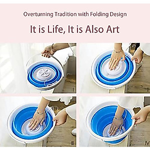 Ultrasonic Folding Bucket Turbo Washing Machine, Automatic Positive and Negative Usb Plug-In Lundry Machine,Portable Mini Lavadoras for Student Dormitories, Living Rooms, Bathrooms, Balconies
