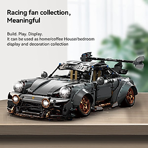 ZYLEGEN Race Car Building Toy Set,Collectible Model Building Set and Sport Car,Supercar Building Kit for Boys, Girls, and TeensGift for Motorsport Fans (Gray)