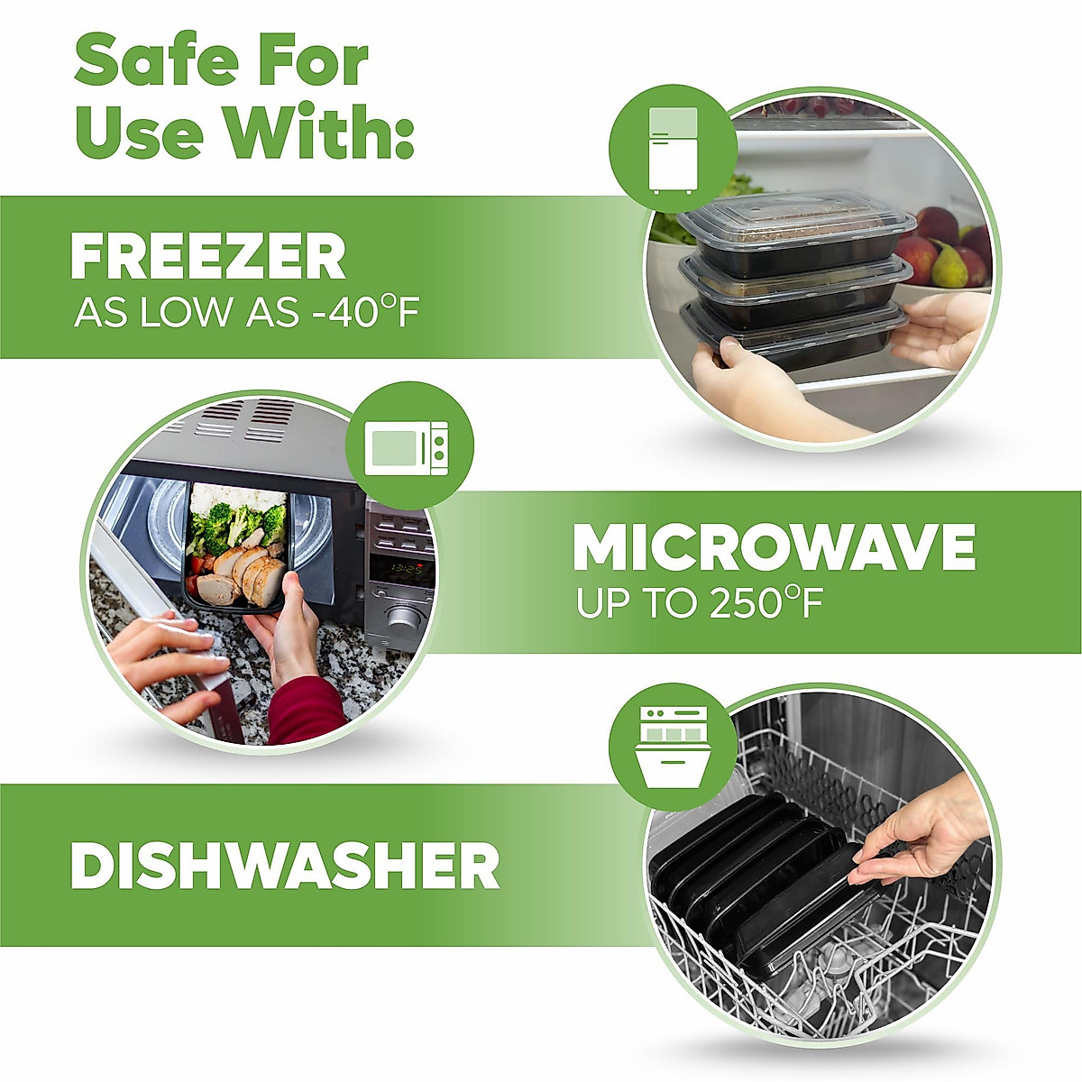 Comfy Package [28 oz - 50 Pack - 1 Compartment Reusable Meal Prep Containers - Microwaveable, Dishwasher and Freezer Safe, BPA-Free, Bento Boxes and Convenience Food Storage with Lids, Stackable