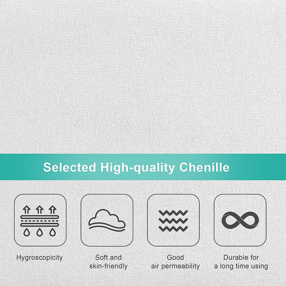 110" U-Shaped Sectional Sofa, Modern 6-Seater Upholstered Chenille Cloud Sofa Couch, Large Sleeper Sofa with Double Chaise Lounge for Living Room Bedroom Apartment Office (Cream White)