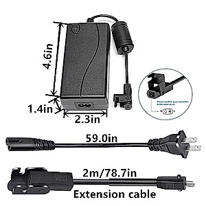 Universal Power Cord for Recliner Chair - 2-Pin Power Adapter with Extension Cord for Lift Chair, Recliner Sofa, Recliner Couch, 29V2A Power Supply Compatible with Power Recliner Most Makes & Models