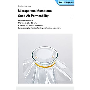 High Temperature Resistant Tissue Culture Sealing Film Triangular Flask Conical Flask Sterile Culture Container Breathing Film Sterile Sealing Film for Chemical Laboratory (12*12cm(MF16mm),250sheets)