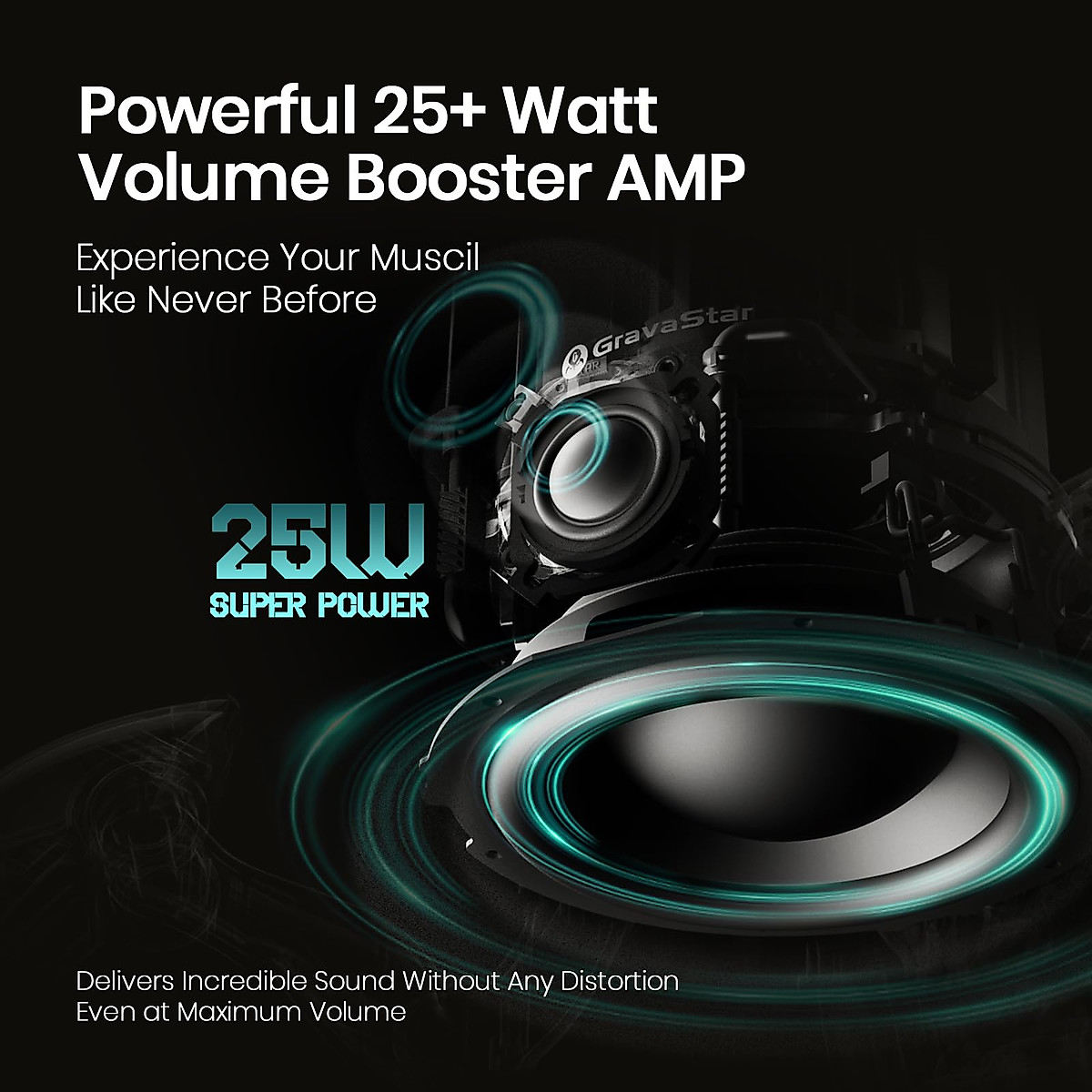 Gravastar Supernova Portable Bluetooth Speaker, LED Table Lamp Speaker, 24H Playtime, TWS Pairing, Wireless Speakers fo Party/Outdoor/Camping